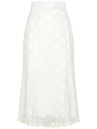 Dolce & Gabbana jupe à godet - Blanc