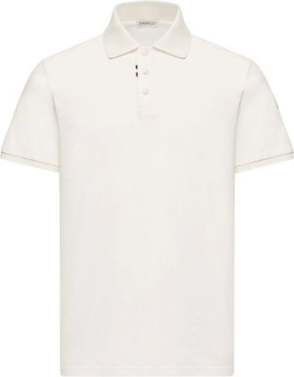 Moncler Homme, Tops, Blanc, Taille: L Polo &agrave; manches courtes