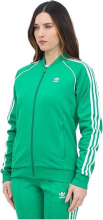 adidas Femme, Sweatshirts et sweats &agrave; capuche, Vert, Taille: 38 FR Adicolor Classics SST Track Jacket