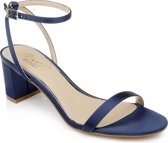 Badgley Mischka Damen Danni Ii Low Block Heel Sandale mit Absatz, Marineblau, 38 EU