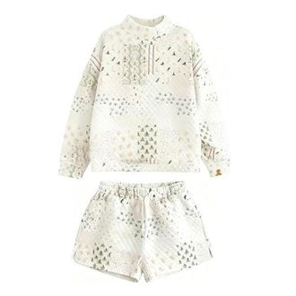 Generic Ensemble chandail molletonn&eacute; &agrave; col montant pour les vacances de No&euml;l, 2026, nouveau confortable 2 pi&egrave;ces, tenue d&eacute;contract&eacute;e pour la maison, Sweat + s