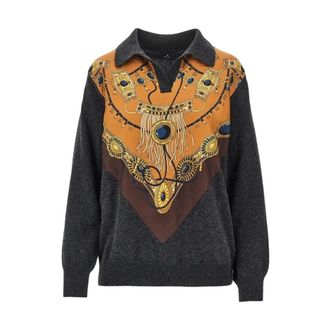 Etro Strick-Poloshirt - - Tops - Damen - Grau - M