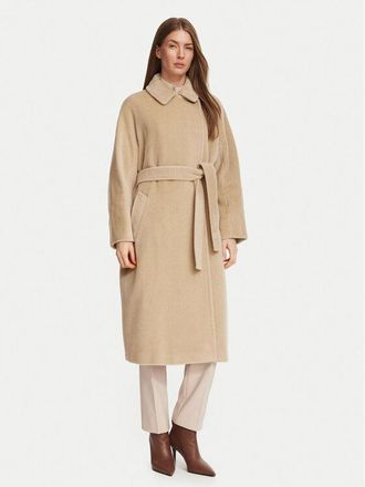 Marella Wollmantel 2623016082200 Hellbraun Regular Fit