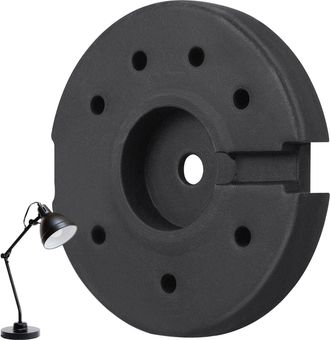 Hemoton Robuster Eisen Lampensockel - Stabiler Gegengewicht F&uuml;r Diy Tisch- Und Stehlampen Rundes Design Mit 135Cm Durchmesser