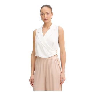 Fracomina Gilet col en V - Femme - Tops - Blanc - Taille: 42 FR