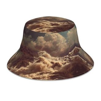 Generic Chapeau De Seau Image DInondations D&eacute;cha&icirc;n&eacute;es Chapeau De Soleil &Eacute;t&eacute; Respirant Bonnet Soleil, pour Plage, De P&ecirc;che, Sports, 56-58cm