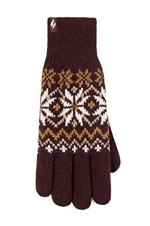 Heat Holders SOCKSHOP Femme Avens &Agrave; motifs Gants Paquet de 1 Vin M/L