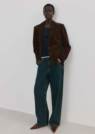 Mango T-shirt col bateau coton bleu marine - Femme - XS - MANGO