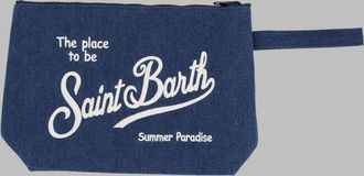 MC2 Saint Barth Unisex Clutch Aline Denim Cotton Bags