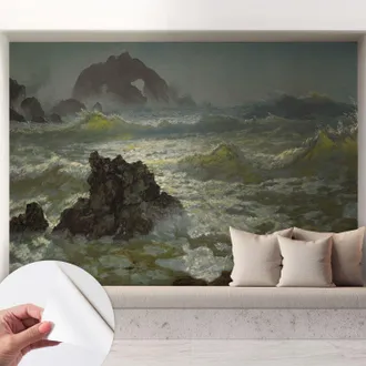 Tulup Carta Da Parati Adesiva - Fotomurale - Facile Da Applicare - Per La Soggiorno - Camera Da Letto - Mare In Tempesta 208x146 Cm