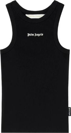 Palm Angels Femme, Tops, Noir, Taille: 40 FR Classic Logo Fitted Tank Top