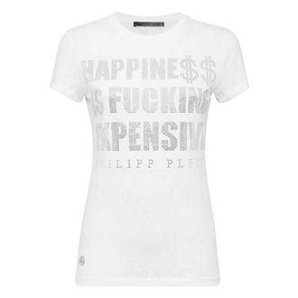 Philipp Plein T-Shirt Rundhals - - Tops - Damen - Wei&szlig; - XL