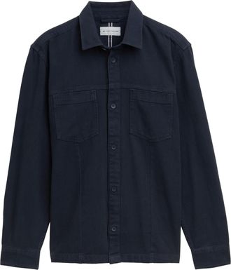 Tom Tailor Herren 1047332 Overshirt mit Brusttaschen, 10668-Sky Captain Blue, L