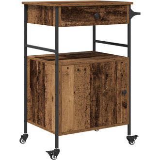 vidaXL K&uuml;chentrolley Altholz 56 x 43 x 89.5 cm Holzwerkstoff vidaXL