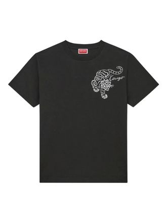 Kenzo t-shirt à logo brodé - Noir