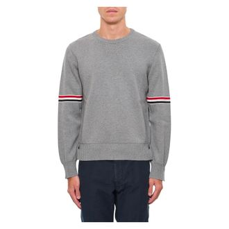 Thom Browne Baumwollpullover mit Rundhalsausschnitt - - Knitwear - Herren - Grau - XL