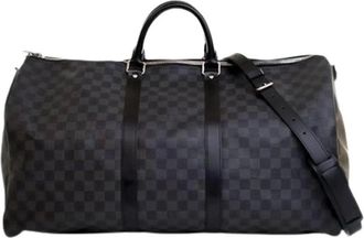 Louis Vuitton unisex, Pre-owned, Noir, Taille: ONE Size Pre-owned Keepall Bandouliere 55