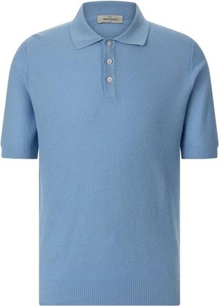 Gran Sasso Homme, Tops, Bleu, Taille: M Polo &agrave; 3 boutons