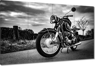 Generic Gemälde auf Leinwand gedruckt Wandkunst Dekor 120x80cm Klassisches Motorrad Nr. H2062M_PC4A