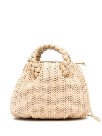 Hereu Bombon Shopper aus Raffiabast - Nude