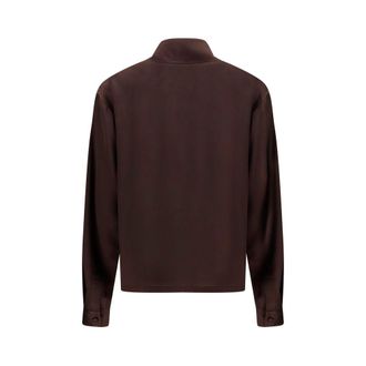 Tom Ford Womens Brown Silk Dress Shirt