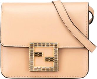Fendi Pre-owned Sac Bandouli&egrave;re Cuir Crystal Fab - Femme - Pre-owned - Beige - Taille: ONE Size