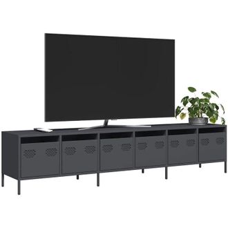 vidaXL Vidaxl - Meuble tv anthracite 202x39x43,5 cm acier lamin&eacute; &agrave; froid