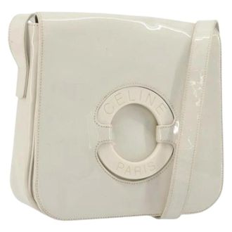 Celine Sac bandouli&egrave;re vintage en cuir verni doccasion - Femme - Pre-owned - Beige - Taille: ONE Size