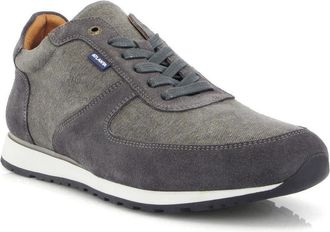 Atlanta Mocassin Sneakers en toile et cuir su&eacute;d&eacute;