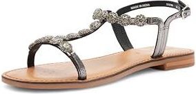 Geox Femme D MADDALUSIAC I Sandale à glissière, Black, 39 EU