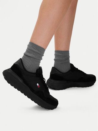 Tommy Jeans Sneakers Modern Runner Mix EN0EN03100 Schwarz