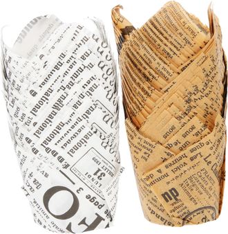TOPBATHY 100stücke Tulpen-muffinförmchen Aus Papier Hitzebeständig Antihaftbeschichtete Design-kuchenförmchen Für Täglichen Gebrauch