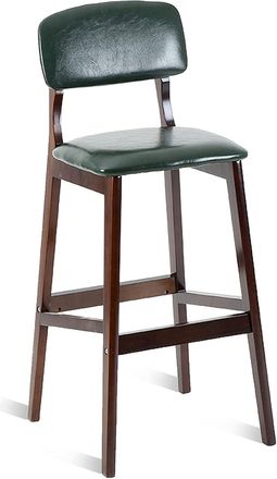 Generic Barhocker in Tresenh&ouml;he, Tresenhocker aus PU-Leder mit R&uuml;cken- und Fu&szlig;st&uuml;tze, K&uuml;cheninsel-Fr&uuml;hst&uuml;cksbarst&uuml;hle, Holzrahmen, 136 kg