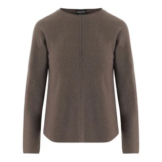 Giorgio Armani Femme, Pulls, Brun, Taille: 40 FR Pull en soie et cachemire stretch