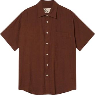 La Paz Homme, Chemises, Brun, Taille: M Aztec Short Sleeve Shirt
