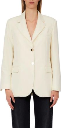 Liu Jo Femme, Vestes, Beige, Taille: 42 FR Blazer crois&eacute; avec pochette