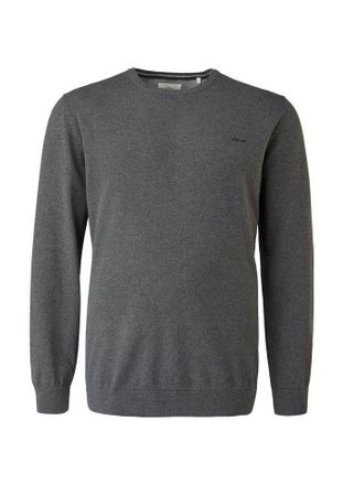 s.Oliver Rundhalspullover Basic (1-tlg) mit gesticktem Logo auf der Brust, BIG SIZE &Uuml;bergr&ouml;&szlig;en