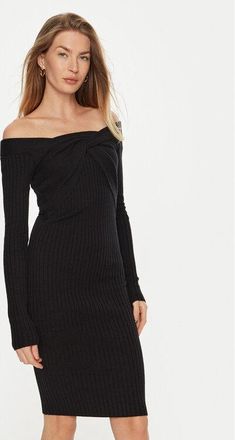 Guess Coctailkleid Milana W4BK26 Z2V42 Schwarz Slim Fit