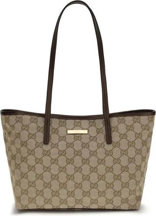 Gucci GG Supreme Canvas Tote Bag - - Bags - Damen - Beige - ONE SIZE
