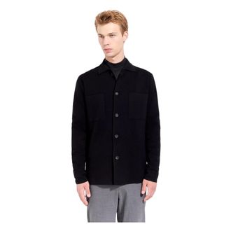 FILIPPO DE LAURENTIIS Overshirt Punto Milano - - Knitwear - Herren - Schwarzk - 3XL