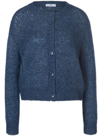 Peter Hahn Strickjacke &uuml;berschnittener Schulter Peter Hahn blau