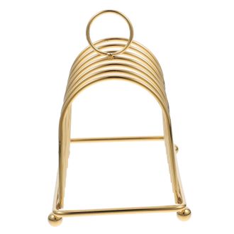 Holibanna Edelstahl Toastständer Brothalter Kompakt Goldfarben Multifunktional Für Küche Und Esszimmer