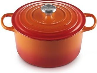 LE CREUSET Le Creuset Signature Cocotte haute en fonte &eacute;maill&eacute;e, 26 cm, 6.3L, Volcanique, 21195260902430