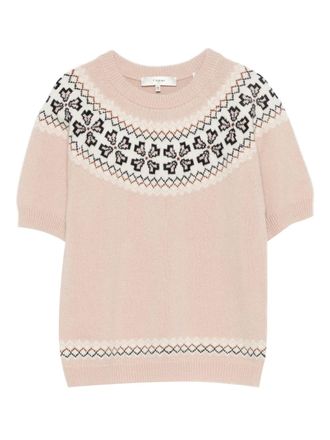 Frame Denim pull à manches courtes - Rose