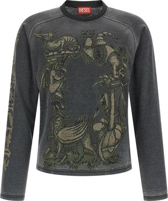 Diesel Homme, Tops, Gris, Taille: XL T-Jori-A T-shirt