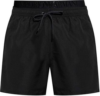 Emporio Armani Herren MID Boxer Badehose, Black, XL