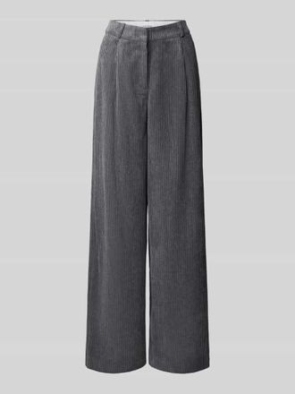 Comma Wide Leg Bundfaltenhose aus Cord