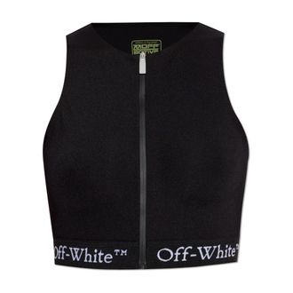 Off-white Logo Top - - Tops - Damen - Schwarzk - XS