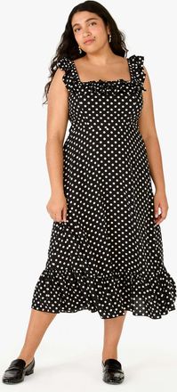 Kate Spade New York Dot Dot Midikleid, Gerüscht
