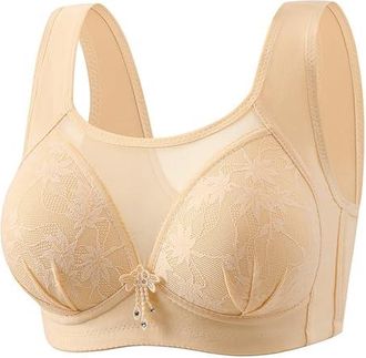 Generic 2026 Soutien-gorge pour femme d&eacute;contract&eacute; respirant sans anneau en acier et sexy, beige, 66